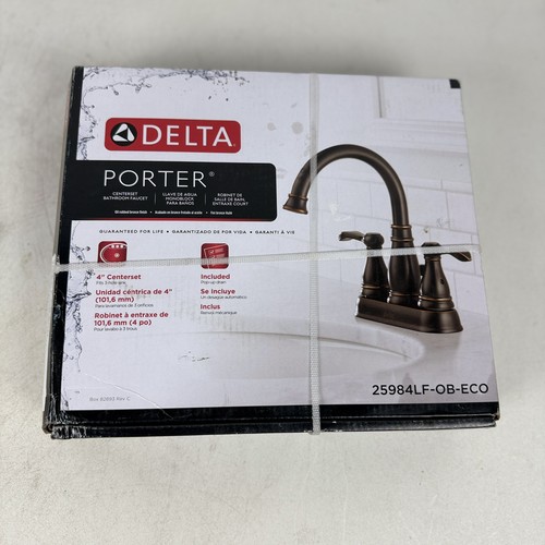 Delta Porter Centerset Bathroom Faucet Oil Rubbed Bronze Finish 25984LF ...