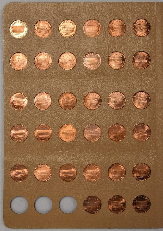 Lincoln Cent Collection - 1935-1998 - 174 Uncirculated Coins in Dansco ...
