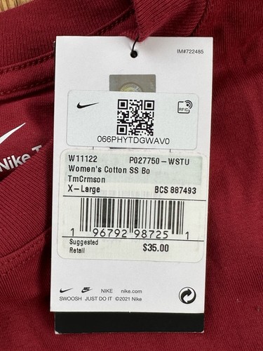 NIKE Womens WAZZU Washington State University College Boxy Short Sleeve ...