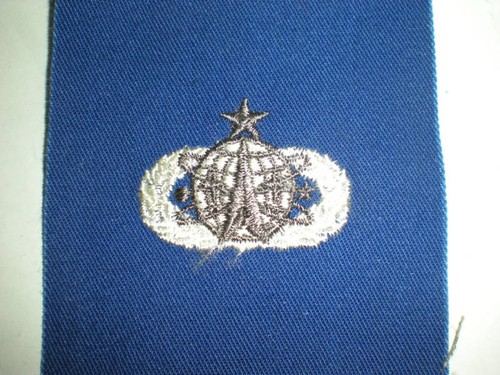 USAF SPACE OPERATIONS 7 LEVEL BADGE - ON BLUE TWILL | eBay