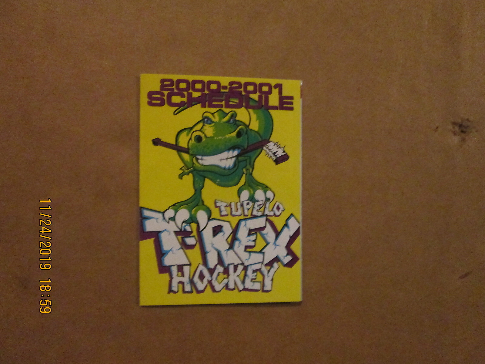WPHL Tupelo T-Rex Hockey Vintage Defunct 2000-2001 Team Logo Pocket ...