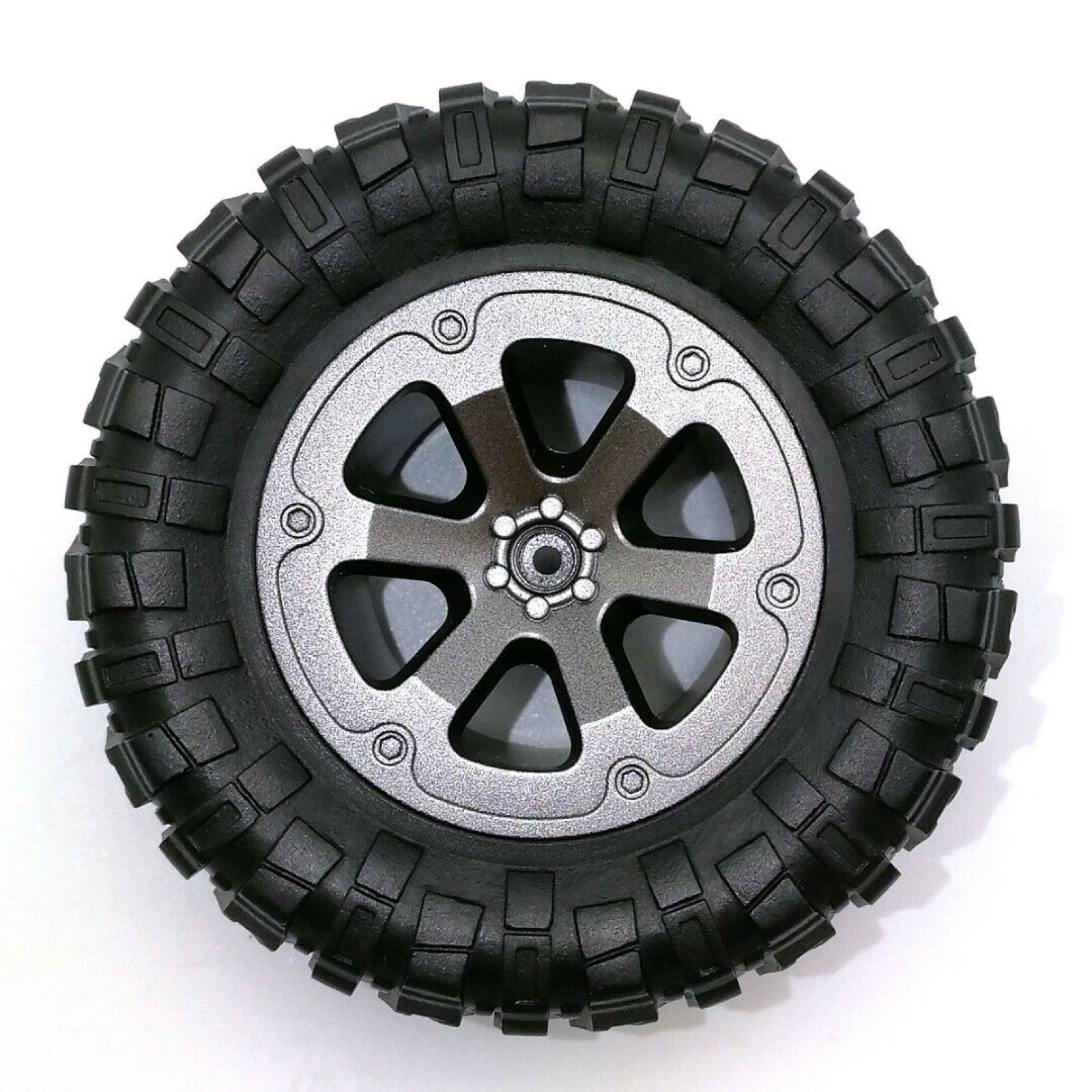 4Pack Rubber+Plastic Wheel Tyre Tires For WPL B14 C24 Military Truck 1: ...
