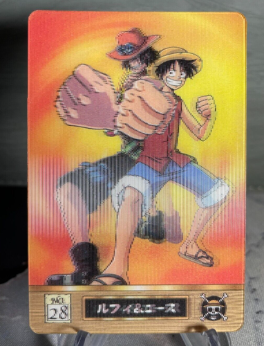 One Piece 2002 No.28 3D Monkey D. Luffy & Ace Gummy Card Vintage TCG | eBay