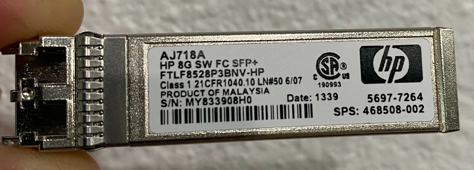 HP 403626-B21 4Gb Fibre Channel Pass-Thru HSTNS-BC03-N w/16 x AJ718A ...