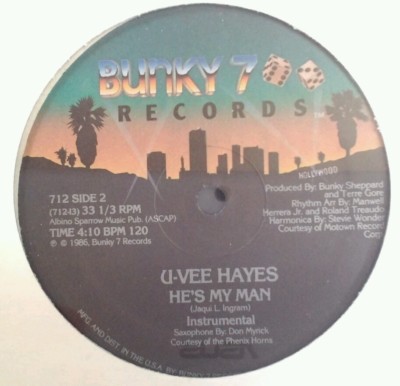 U-VEE HAYES 12" Vinyl Rare VHTF Sealed Vtg 1987 Hes My Man BYOM Bunky 7 ...