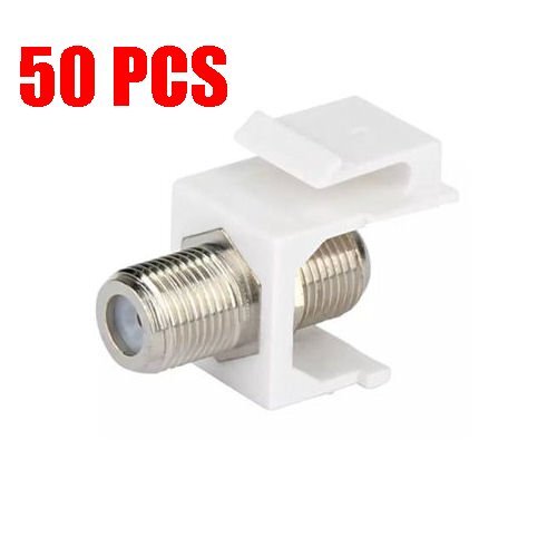 50x F-type Keystone Insert Female Module Feedthrough Jack Coax Cable ...