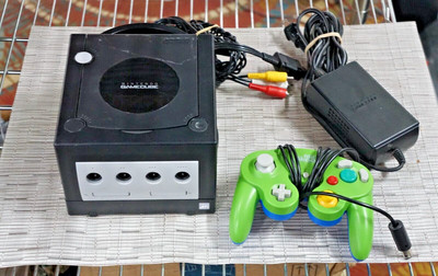 Nintendo GameCube Console System Black w/ Cords Tested + Aftermarket ...
