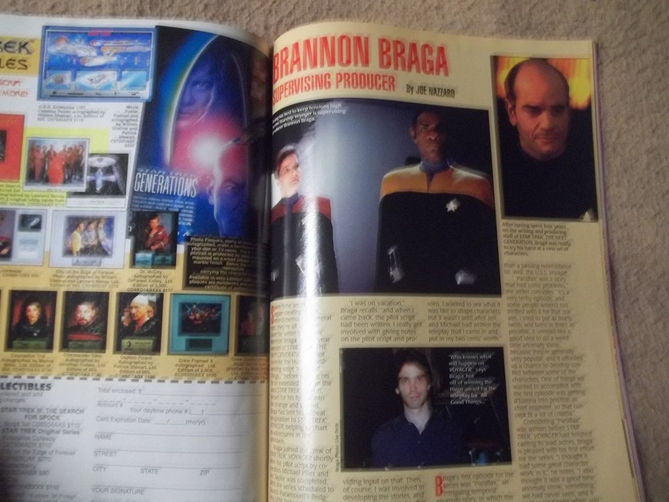 2 Star Trek Voyager Magazines #2,TIM RUSS,JUNE,1995,#5 KATE MULGREW,FEB ...