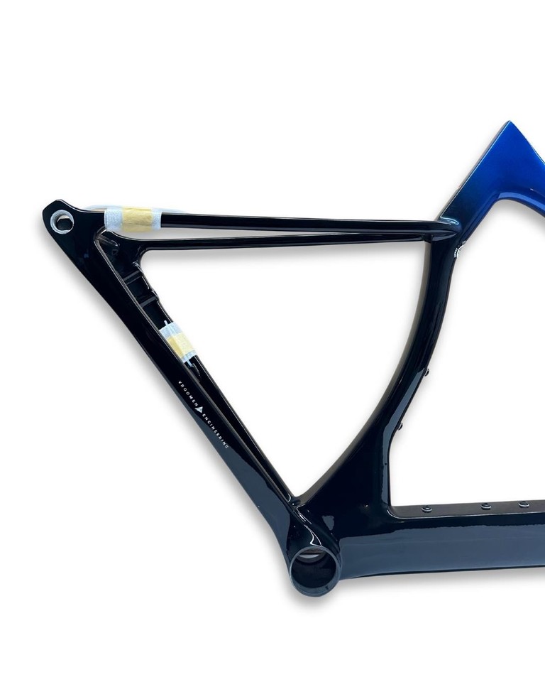 3T New Strada 1X Carbon Road Frame XS Navy/Black + Fork & Seatpost 700c ...