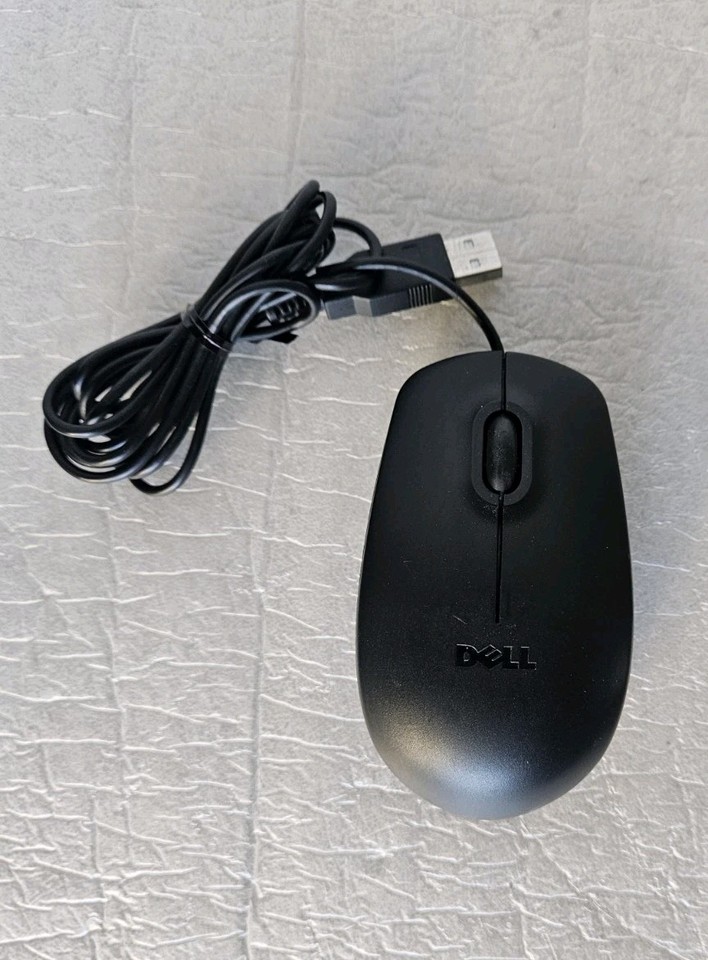 Dell MS111-P Wired USB 3-Button Scroll Wheel Optical Mouse N889 - Black ...
