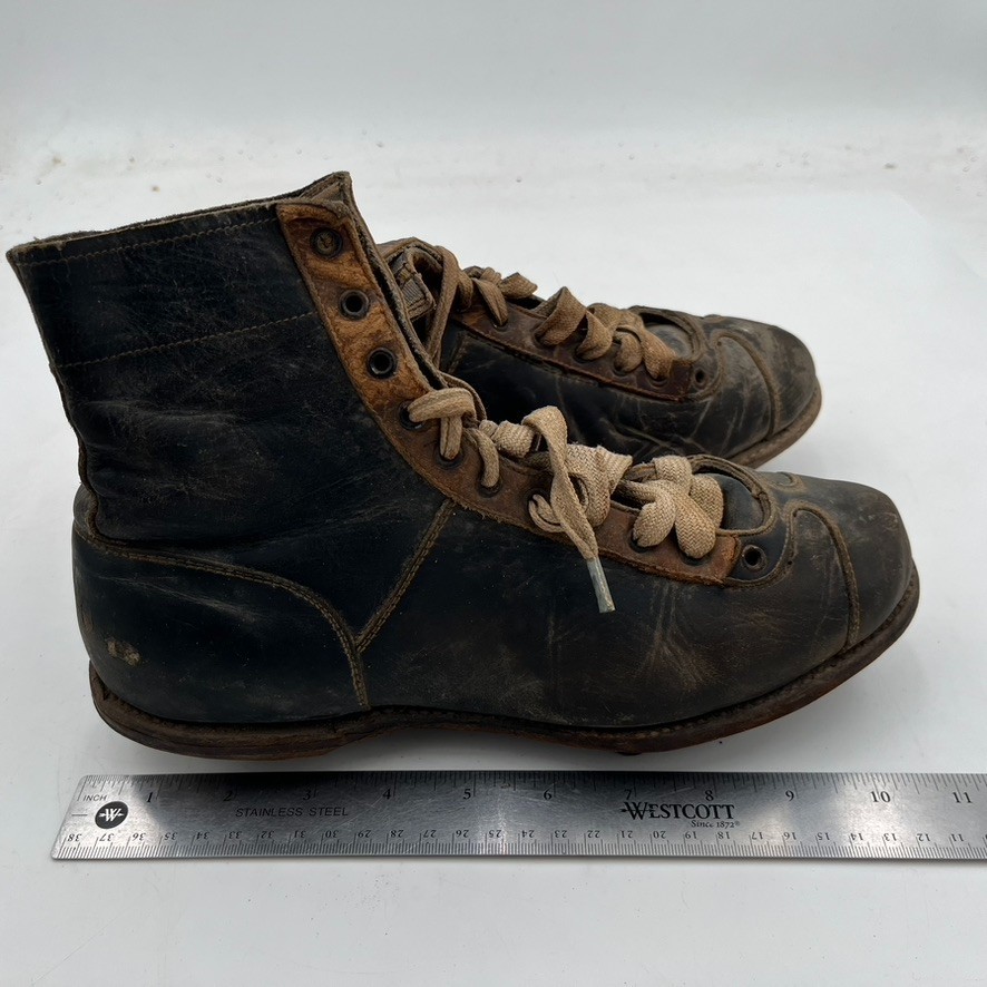 Antique Leather Men’s Football Cleats Boots Vintage For Decoration Two ...