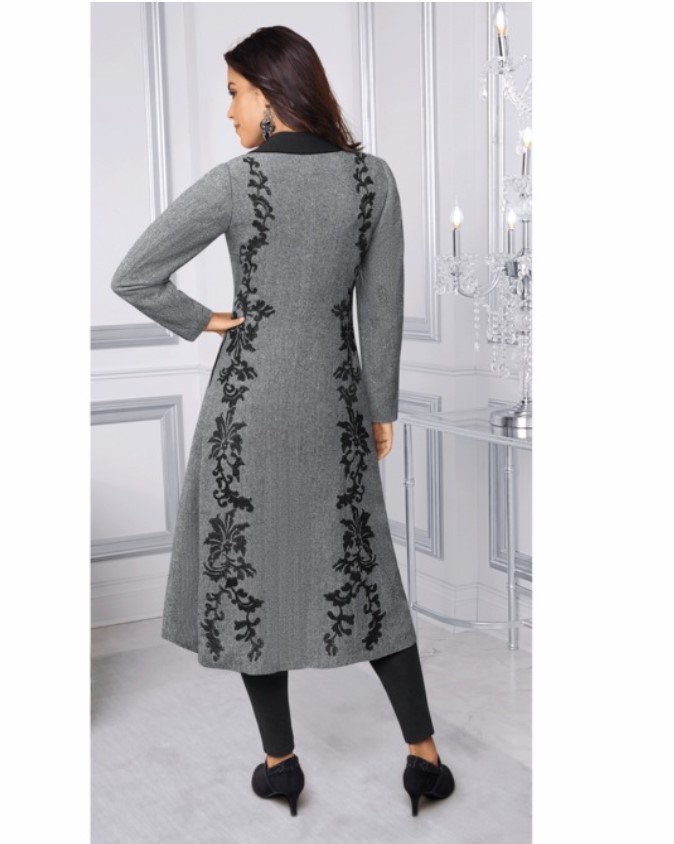 Sz XL Midnight Velvet Gray Formal Dinner Date Wedding Church Eden ...