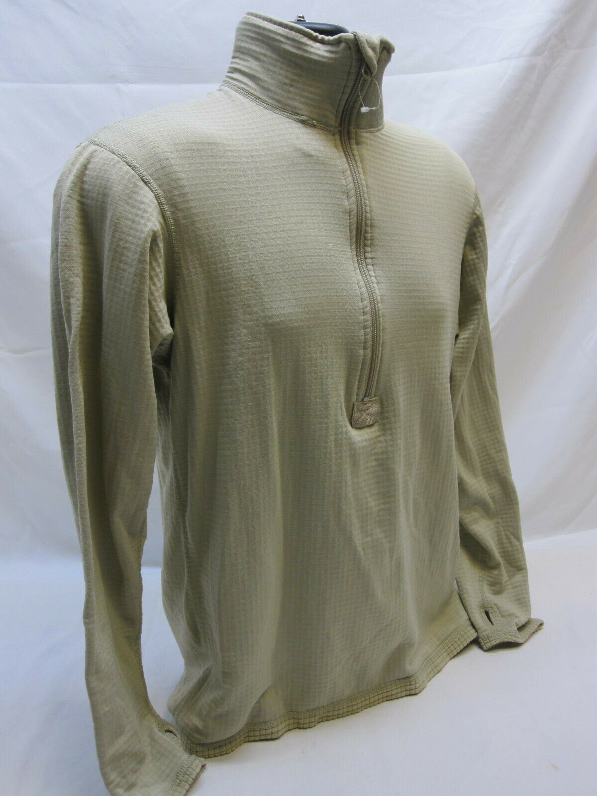 USED MILITARY DESERT TAN GRID POLAR FLEECE WAFFLE TOP… - Gem