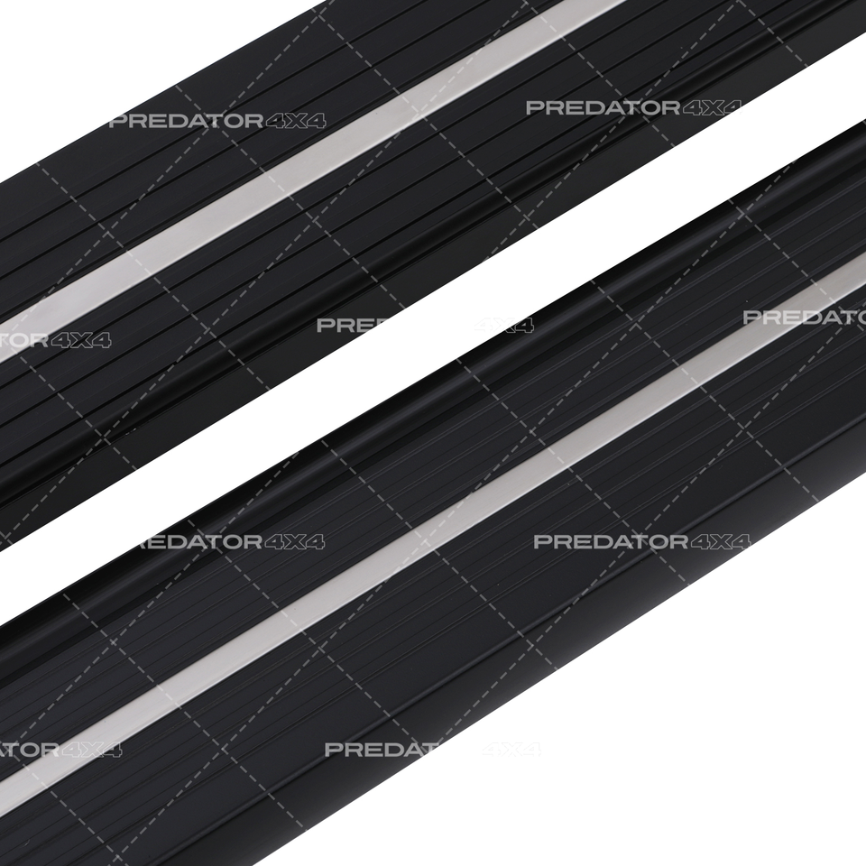 BLACK CHROME RUNNING BOARD SIDE STEPS FOOT RAILS FOR HYUNDAI TUCSON TL ...