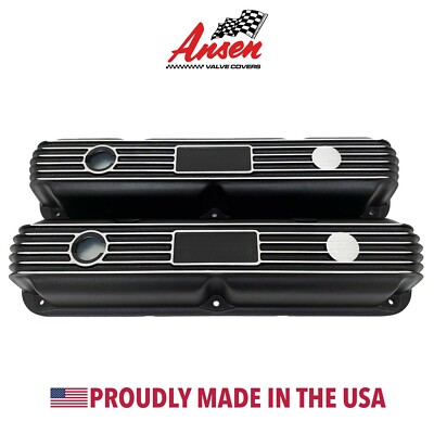 Mopar Performance 318, 340, 360 Valve Covers - Black Finned - Ansen ...