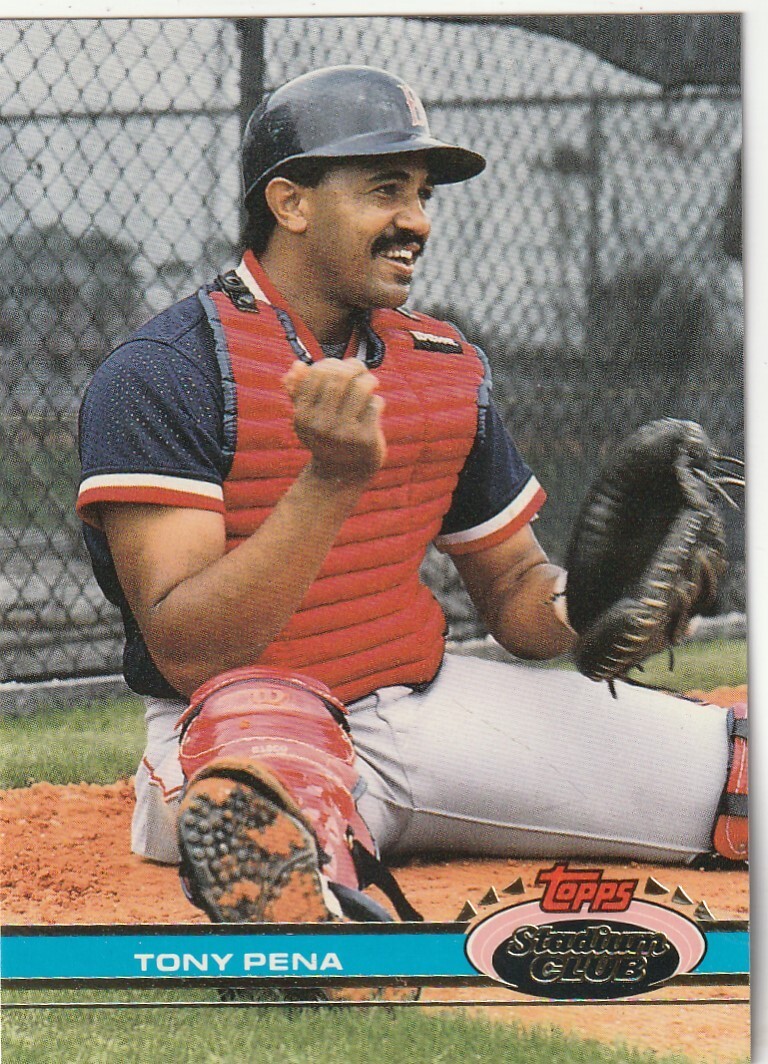 FREE SHIPPING-MINT-1991 Topps Stadium Club Tony Pena #505 RED SOX ...