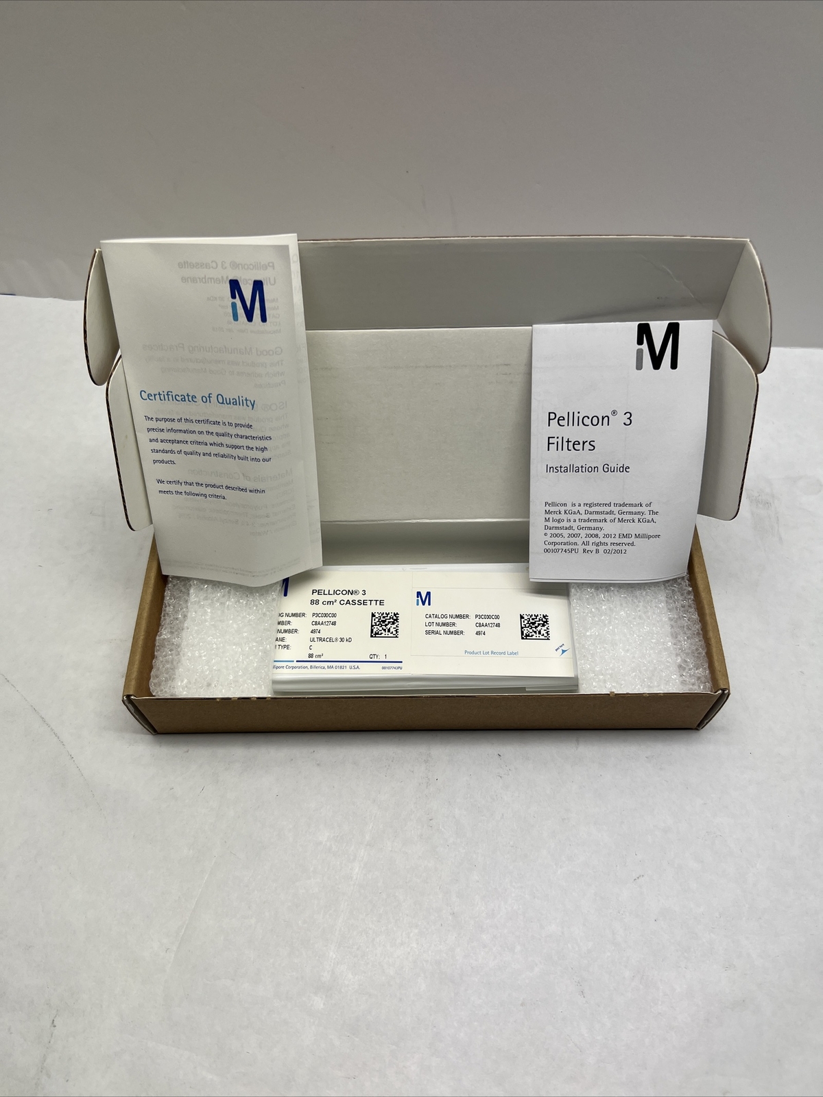 Millipore P3C030C00 Pellicon 3 Ultracel 30kd TFF Micro Cassette Filter ...