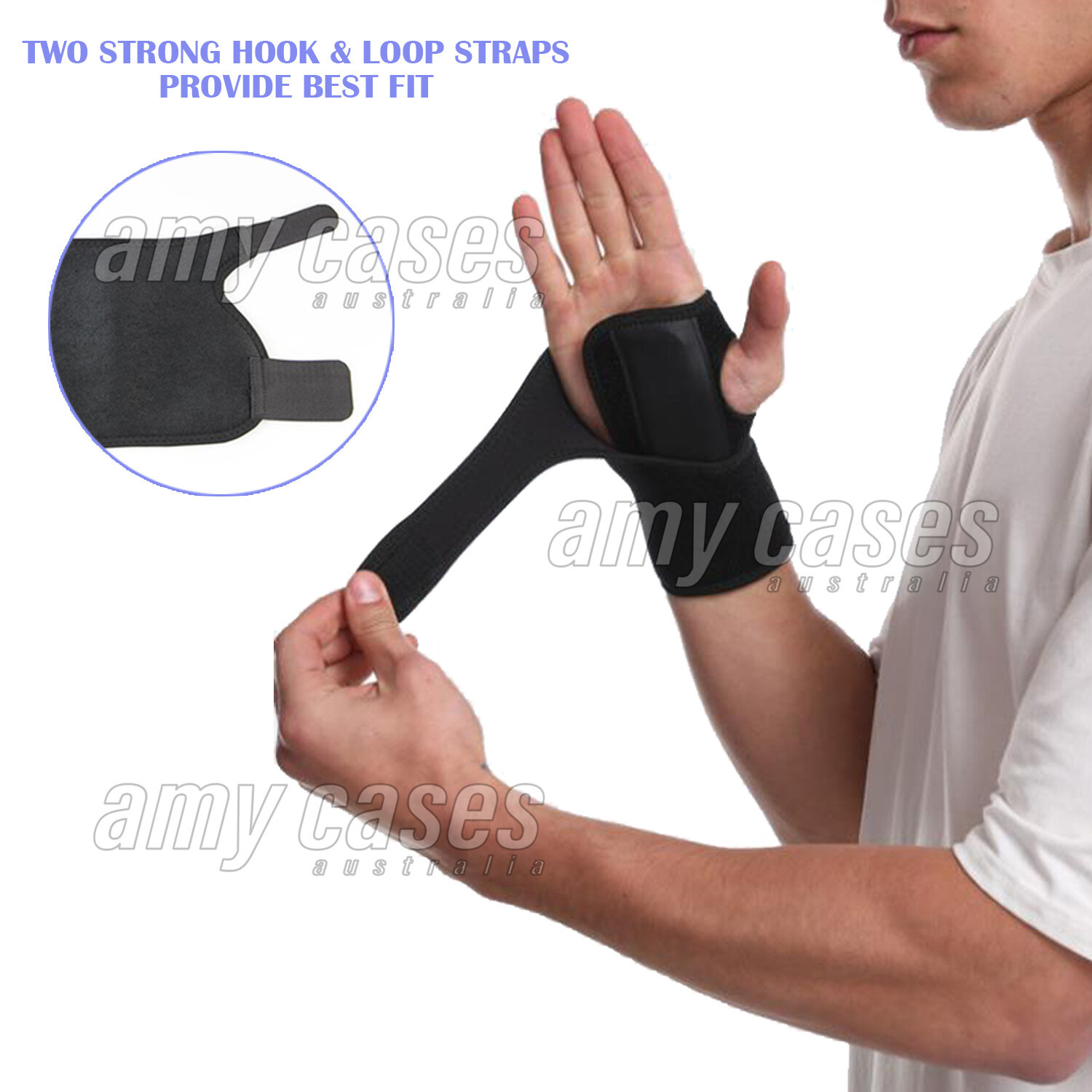 Wrist Support Hand Brace Band Carpal Gloves Tunnel Splint Arthritis ...