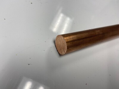 1 Piece 3/4" C110 COPPER ROUND ROD 6" long H04 Solid CU New Lathe Bar ...