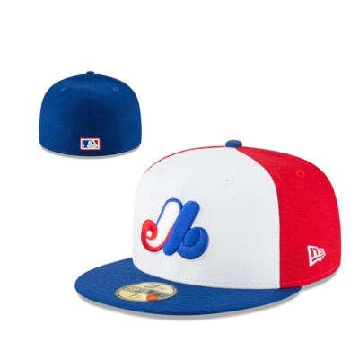 Montreal Expos MLB Blue/White Men's Classic 59FIFTY Fitted Hat 5950 Cap ...