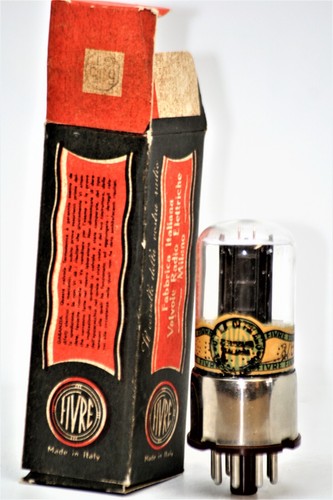 6j5 l63 tube nos Fivre Italy valve black plate metal base pre amplifier ...