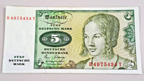 5 DM-Schein 1980 kassenfrisch bankfrisch B Serie 2. Januar 1980 ...