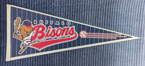 Vintage 1992 Pilot Field Buffalo Bisons AAA 12x30” Rare Pennant Buster ...
