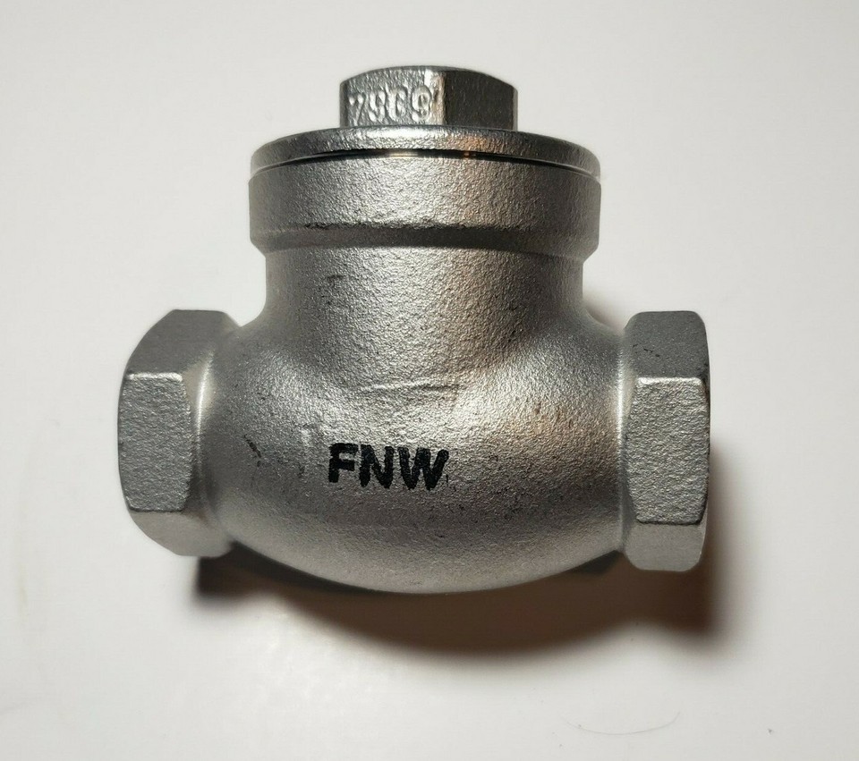 FNW 3/4 in. FNW16B200F Threaded Check Valve 200# Stainless Steel | eBay