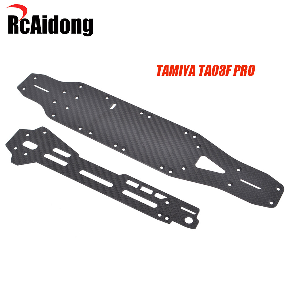 Carbon Upper Deck Lower Chassis Kit for Tamiya TA03F PRO Upgrades Parts ...