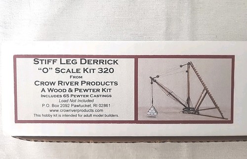 CROW RIVER PRODUCTS STIFF LEG DERRICK KIT 320 O Scale / On3 SCALE, NEW ...