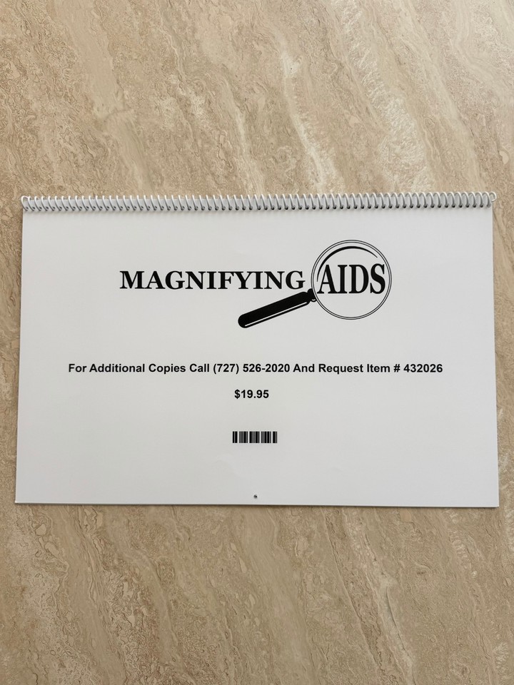 2026 to 2027 Low Vision Large Print Desk Calendar - Large Print, Big ...