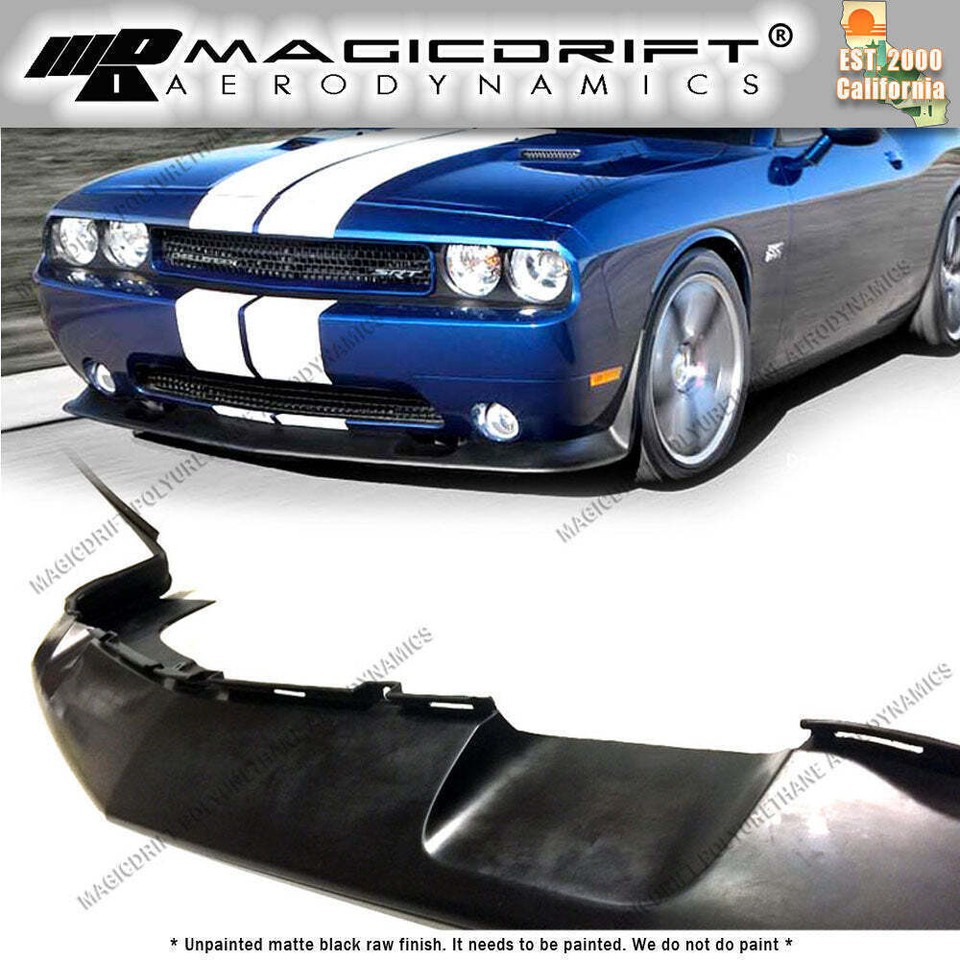 For 11-14 Dodge Challenger SRT Style Front Bumper Chin Spoiler Splitter ...