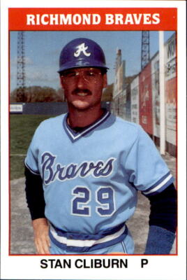 1987 Richmond Braves TCMA #28 Stan Cliburn Jackson Mississippi MS ...