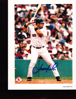 LOU MERLONI AUTOGRAPH SIGNED 8X10 PHOTO BOSTON RED SOX | eBay