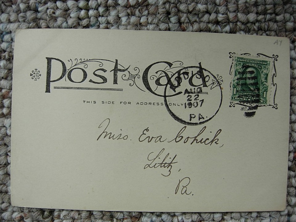 ADDISON PA-MAIN STREET-HOTEL-DIRT ROAD-1907-SOMERSET COUNTY ...