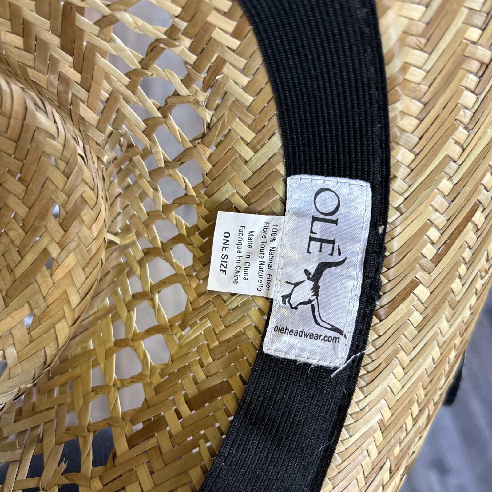 Ole Headwear 100% Straw Fish Fishing Sun Protection Hat Natural Banded ...