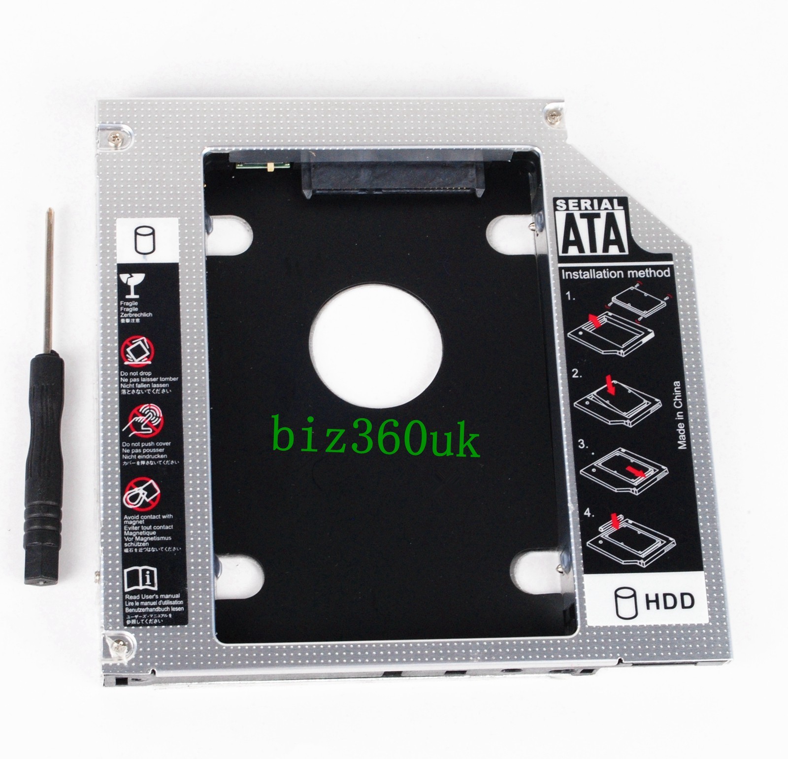 2nd Hard Drive HD HDD SSD Caddy For Dell Inspiron N5110 N7010 N7110 DS ...