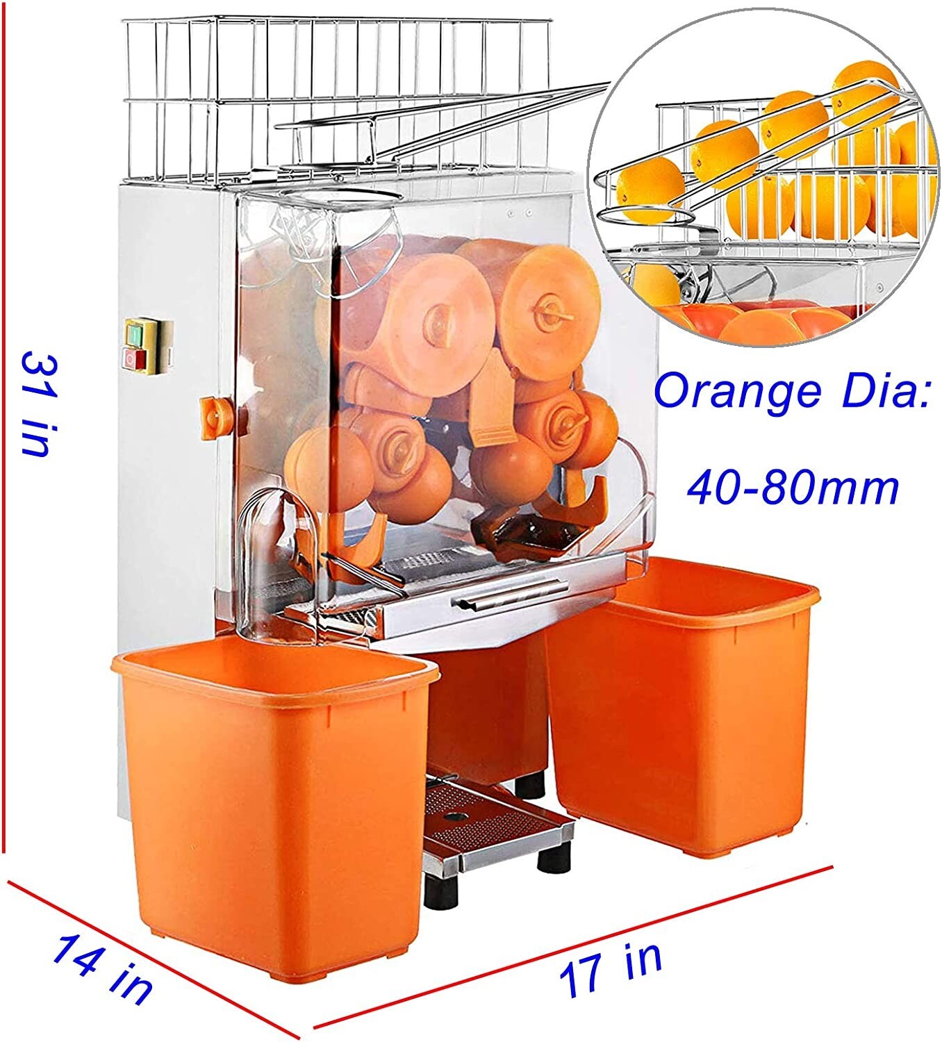 Commercial Electric Orange Squeezer Juice Fruit Maker Juicer Press ...