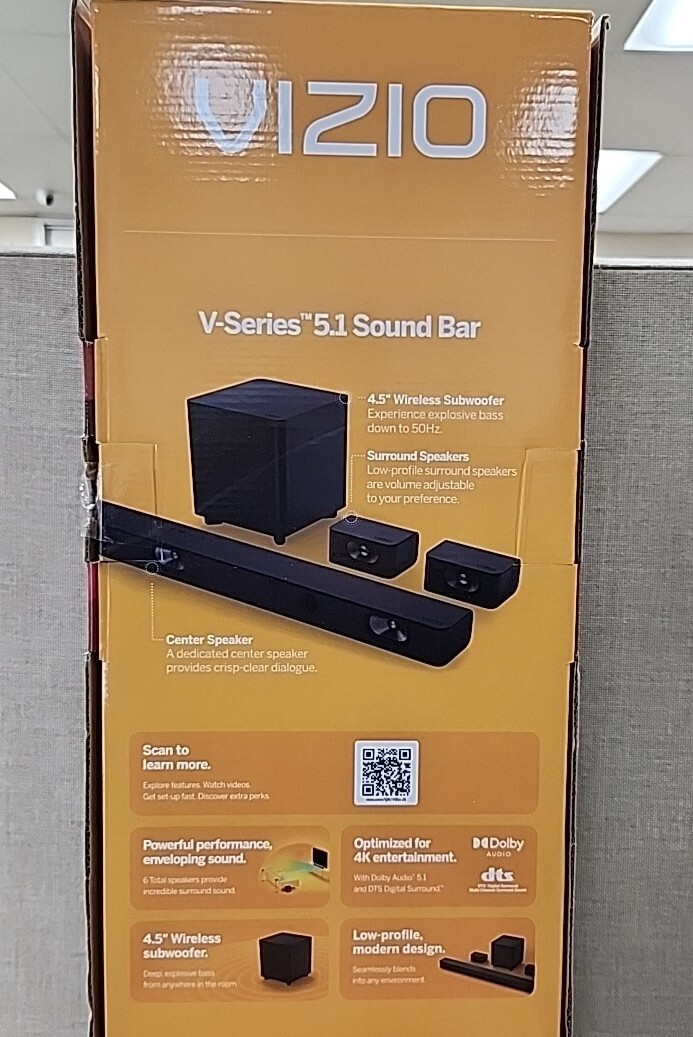 NEW VIZIO V-Series 5.1 Home Theater Sound Bar V51X-J6 845226019777 | eBay