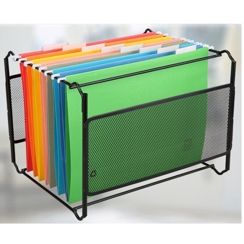 2X A4 Mesh Metal File Organizer Box Hanging File Folder Box Desk ...