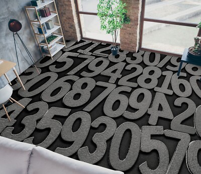 3D Grey Numbers O963 Floor WallPaper Murals Wall Print 5D AJ WALLPAPER ...
