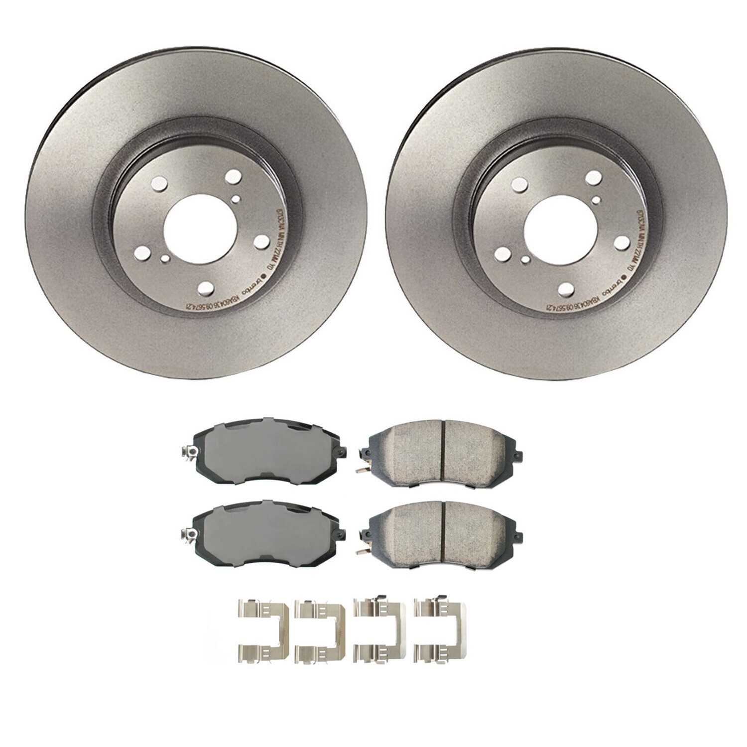 Akebono Performance Front Brake Kit Disc Rotors and Ceramic Pads for ...