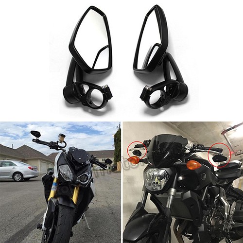 Custom Motorcycle 7/8" Handle Bar End Mirror For Yamaha R1 R6 FZ10 FZ ...