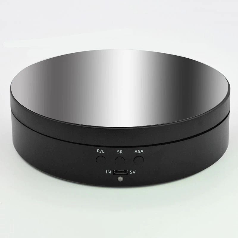 3 Speeds Electric Rotating Display Stand Mirror Turntable Jewelry ...