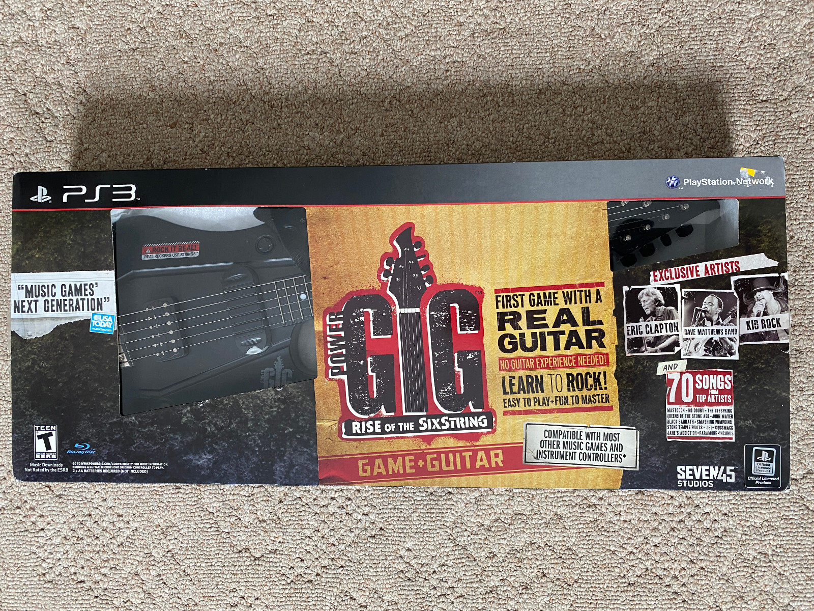 PS3 Power Gig Rise of the SixString - Game and Guitar In Original Box ...