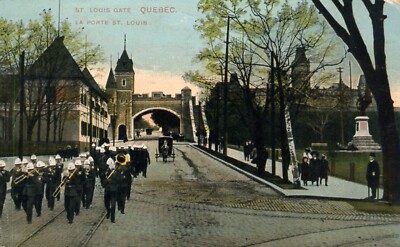 Marching Band Outside St Louis Gate Quebec City Canada 1917 Postcard | eBay