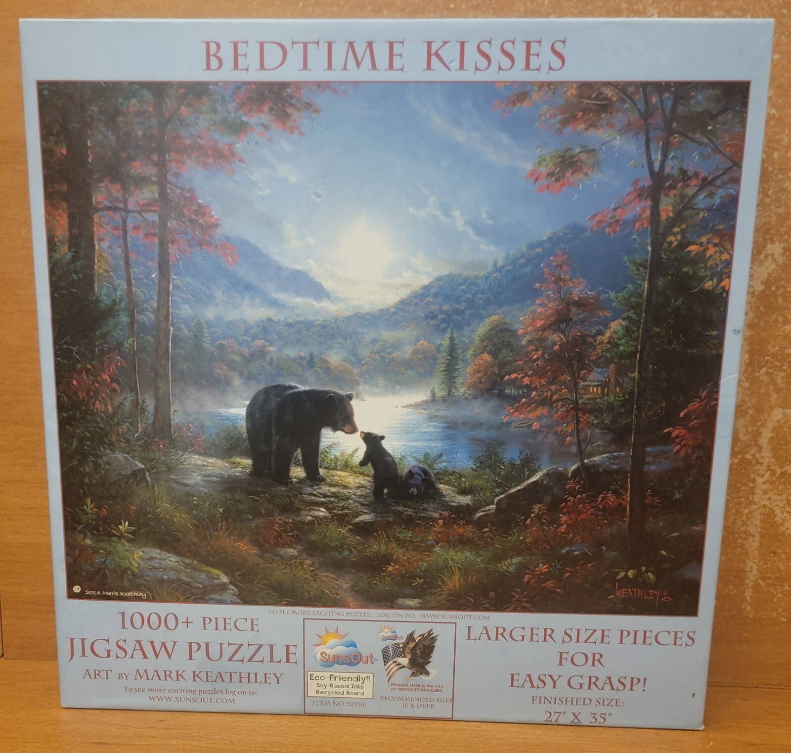 SunsOut BEDTIME KISSES 1000 pc Puzzle, 52966, Mark Keithley, Bears ...