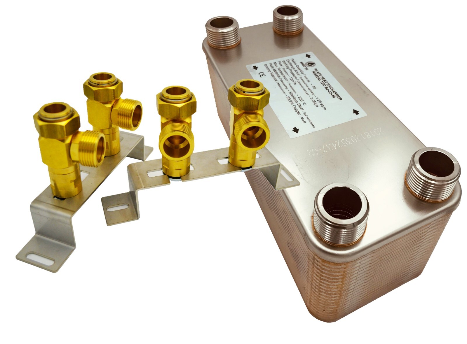 Nordic TEC Edelstahl Plattenwärmetauscher Wärmetauscher 100kW-285kW ...