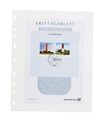 Lighthouse Optima Easy 1 Pocket POLY Pages Pack 50 Clear Album Sheets ...