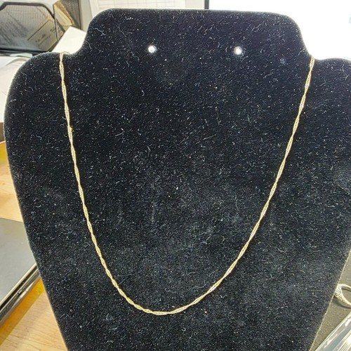 14K Yellow Gold Twisted Diamond Cut Chain Necklace Mens Women 18" | eBay